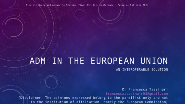 (PPT) ADM IN THE EUROPEAN UNION: AN INTEROPERABLE SOLUTION