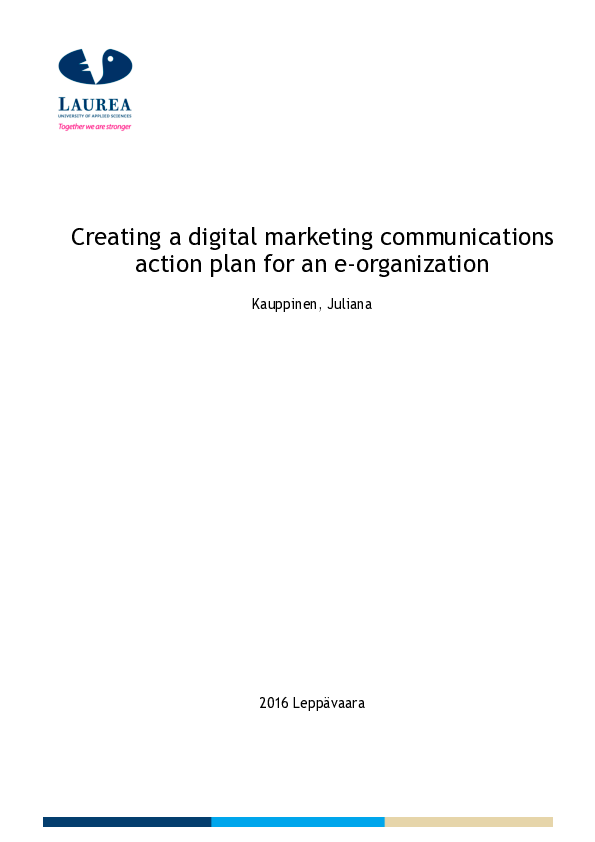 (PDF) Creating a digital marketing communications action plan for an e ...