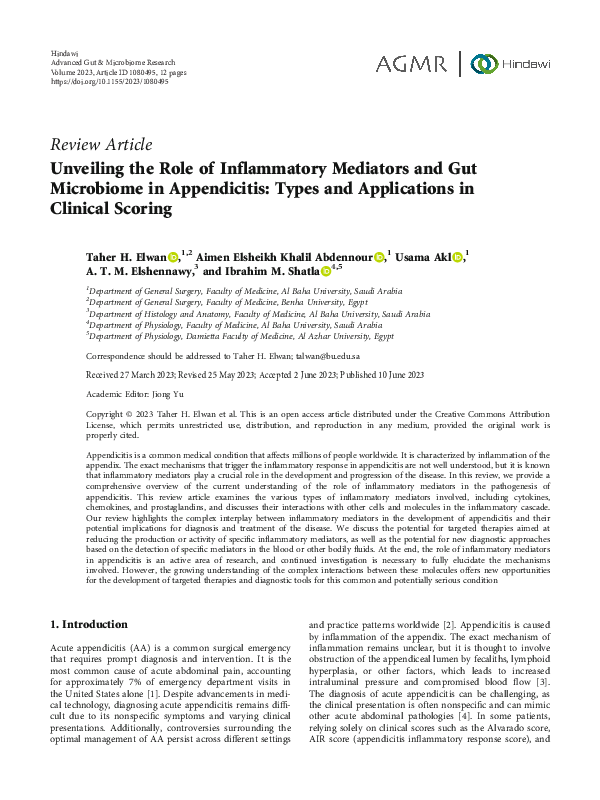 (PDF) Unveiling the Role of Inflammatory Mediators and Gut Microbiome ...