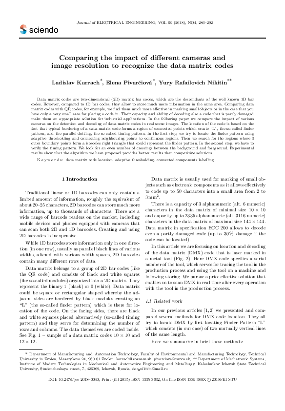 (PDF) Comparing the impact of different cameras and image resolution to ...