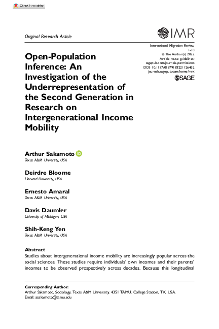 (PDF) Open-Population Inference: An Investigation of the ...