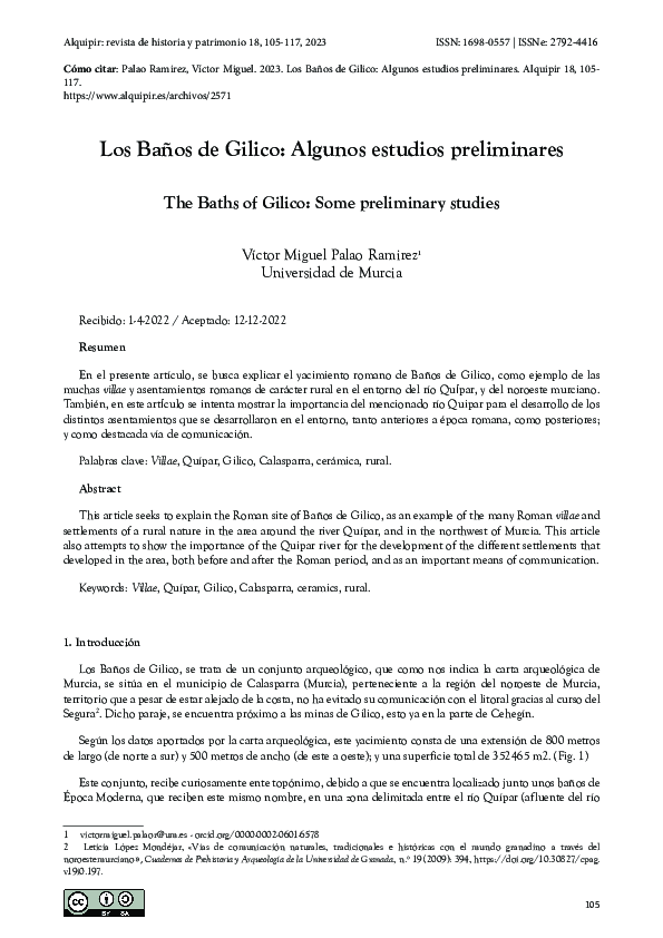 (PDF) Los Baños de Gilico: Algunos estudios preliminares