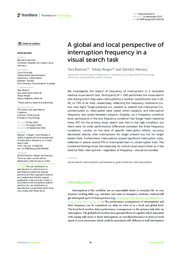 (PDF) A global and local perspective of interruption frequency in a ...
