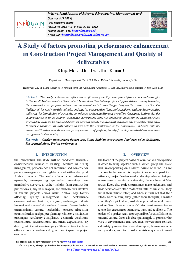(PDF) A Study of factors promoting performance enhancement in ...