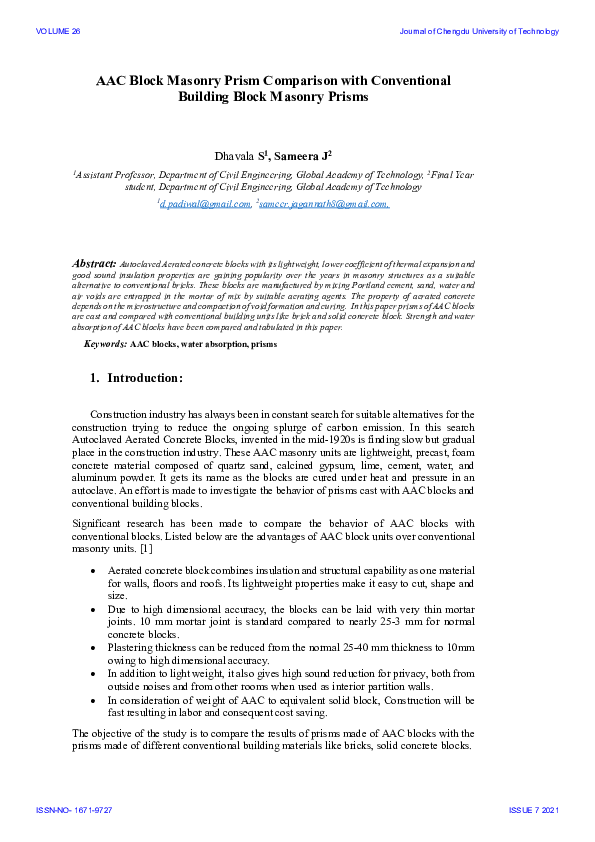 (PDF) AAC Block Masonry Prism Comparison with Conventional Building ...