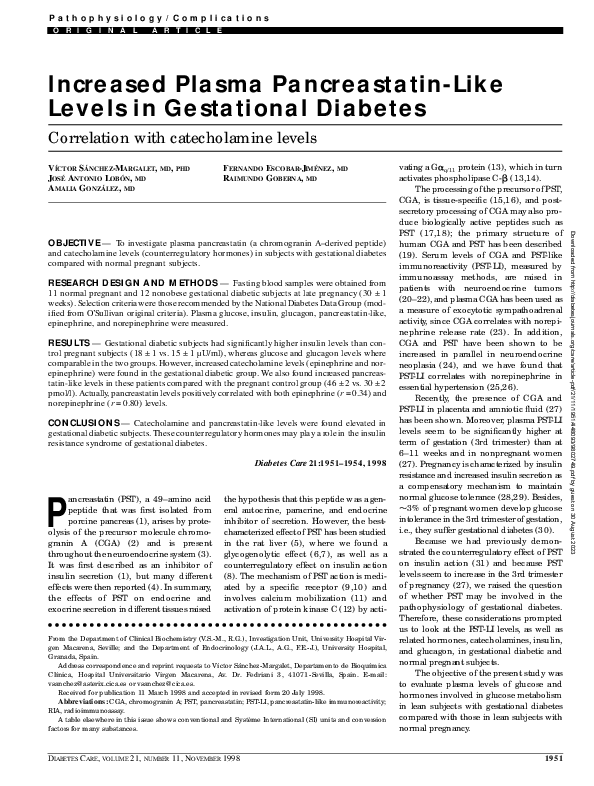 (PDF) Increased plasma pancreastatin-like levels in gestational ...