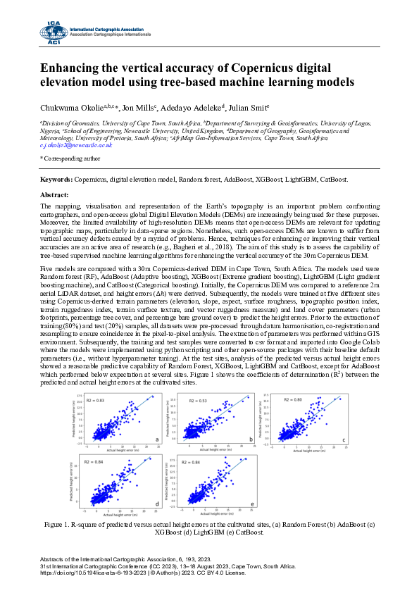 (PDF) Enhancing the vertical accuracy of Copernicus digital elevation model using tree-based ...