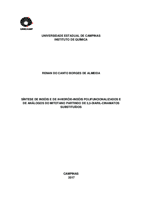(PDF) Síntese de indóis e N-hidróxi-indóis polifuncionalizados e de ...