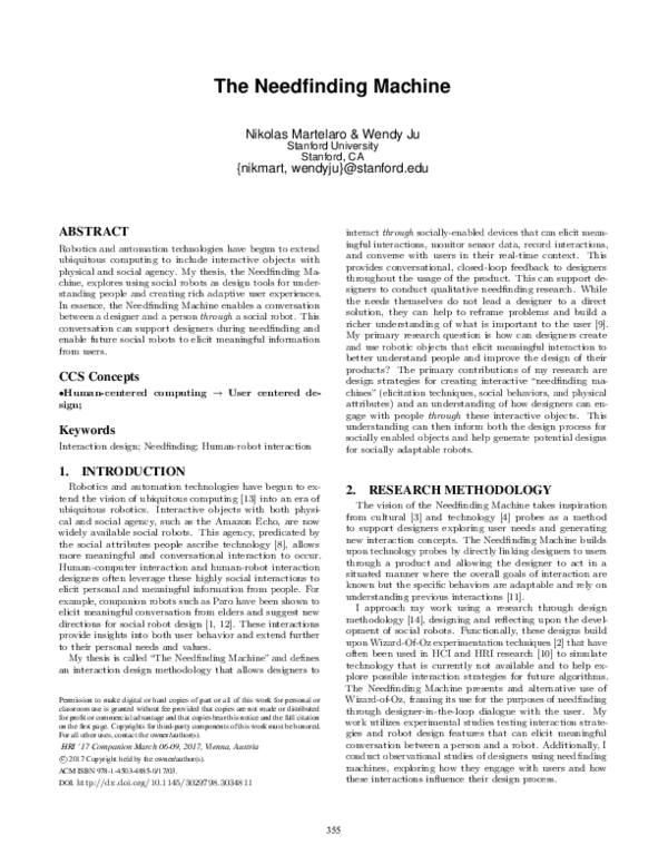 (PDF) The Needfinding Machine