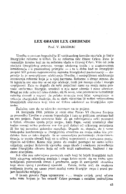 (PDF) Lex orandi, Lex credendi