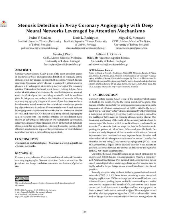(PDF) Stenosis Detection in X-ray Coronary Angiography with Deep Neural Networks Leveraged by ...
