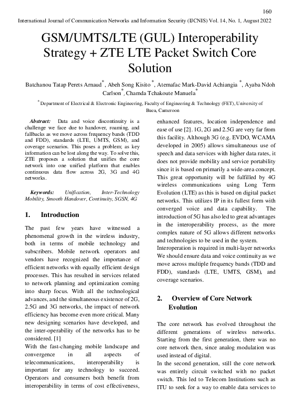 (PDF) GSM/UMTS/LTE (GUL) Interoperability Strategy + ZTE LTE Packet ...