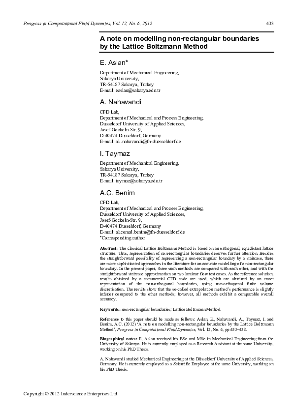(PDF) A note on modelling non-rectangular boundaries by the Lattice ...