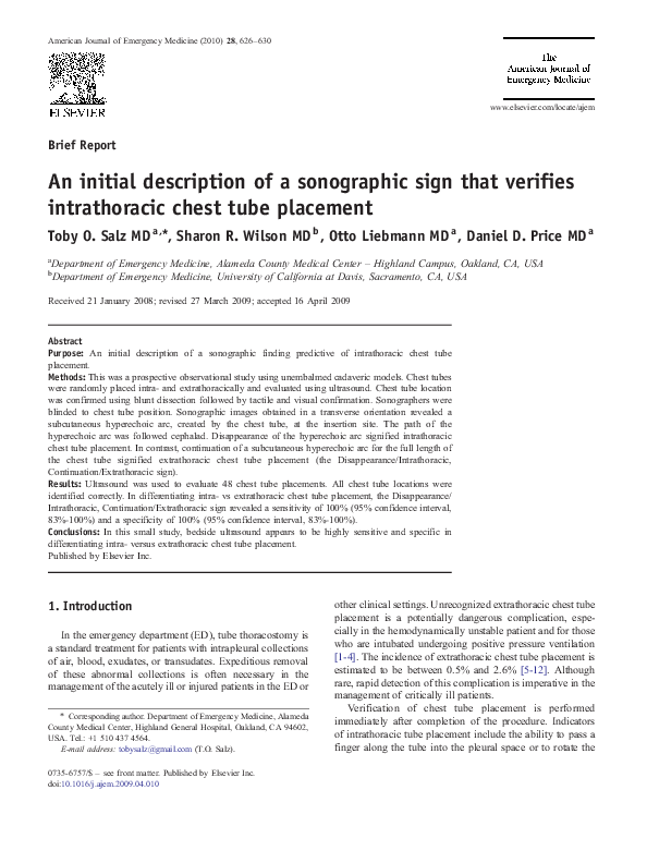 (PDF) An initial description of a sonographic sign that verifies ...