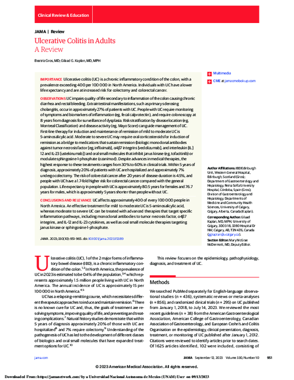 (PDF) Ulcerative Colitis in Adults A Review
