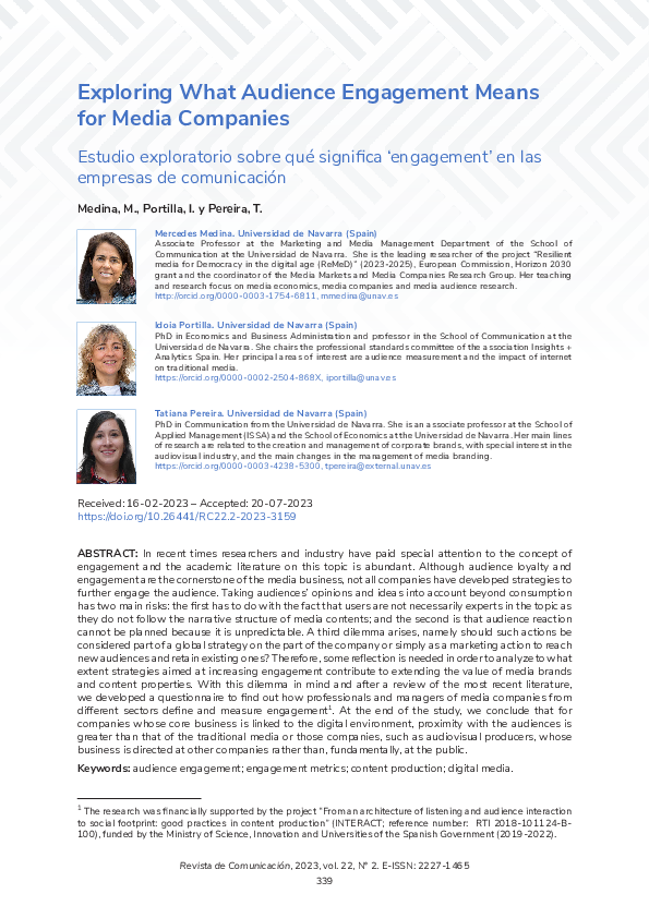 (PDF) Exploring What Audience Engagement Means for Media Companies ...