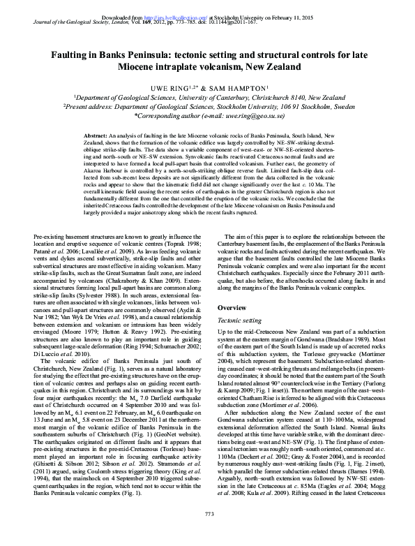 (PDF) Faulting in Banks Peninsula: tectonic setting and structural ...