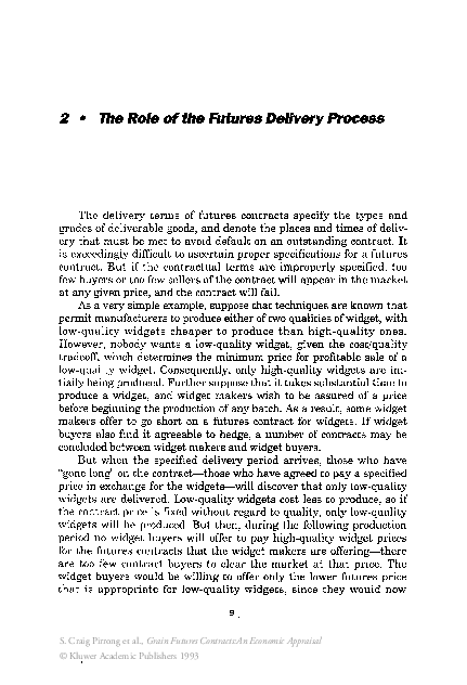 (PDF) The Role of the Futures Delivery Process