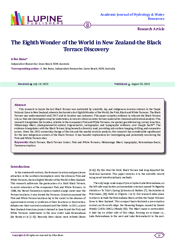 (PDF) The Eighth Wonder of the World in New Zealand-the Black Terrace ...