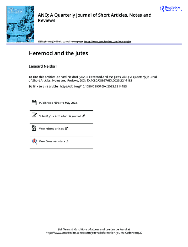 (PDF) Heremod and the Jutes