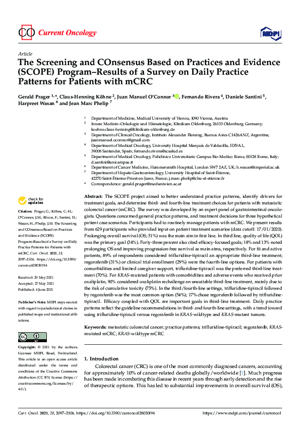 (PDF) The Screening and COnsensus Based on Practices and Evidence ...