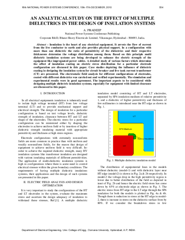 (PDF) An Analytical Study on the Effect of Multiple Dielectrics in the ...