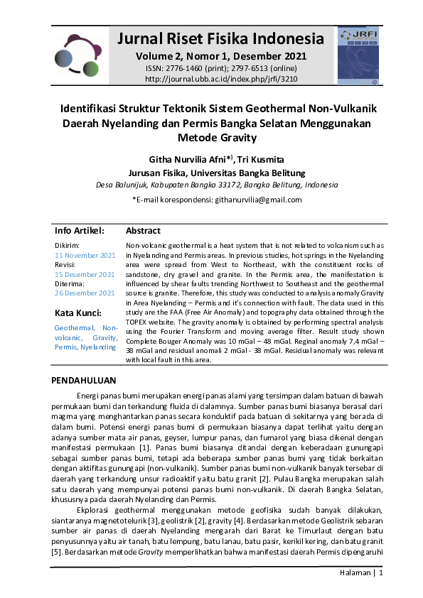 (PDF) Identifikasi Struktur Tektonik Sistem Geothermal Non-Vulkanik ...