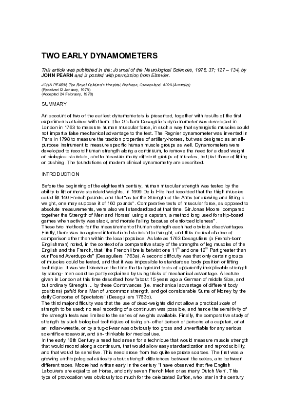 (PDF) Two early dynamometers