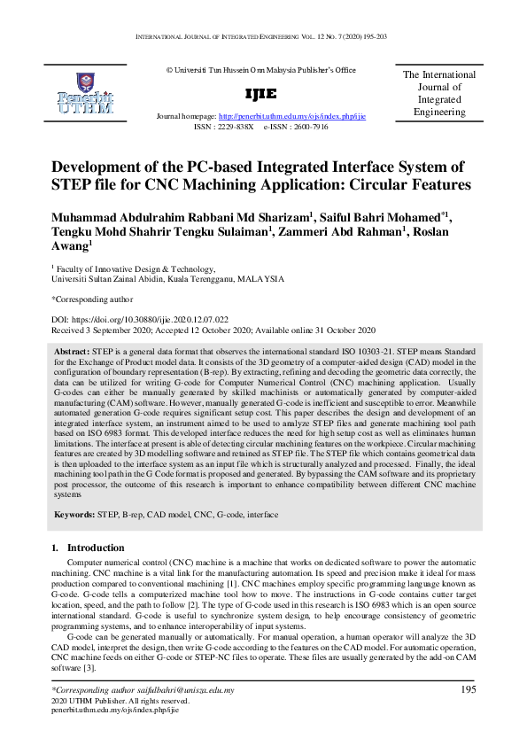 (PDF) Development of the PC-based Integrated Interface System of STEP ...