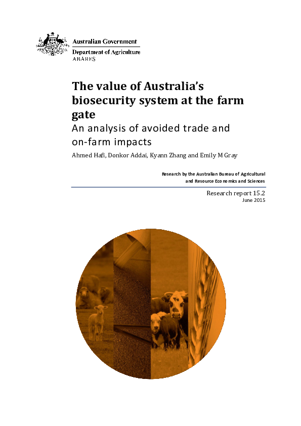 (PDF) The value of Australia's biosecurity system at the farm gate