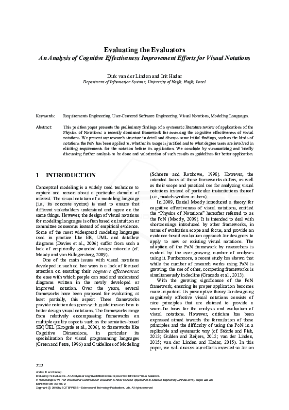 (PDF) Evaluating the Evaluators - An Analysis of Cognitive Effectiveness Improvement Efforts for ...