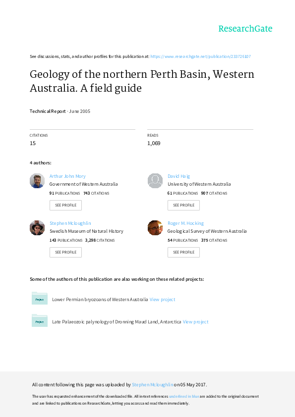 (PDF) Geology of the Northern Perth Basin Western Australia: A Field ...