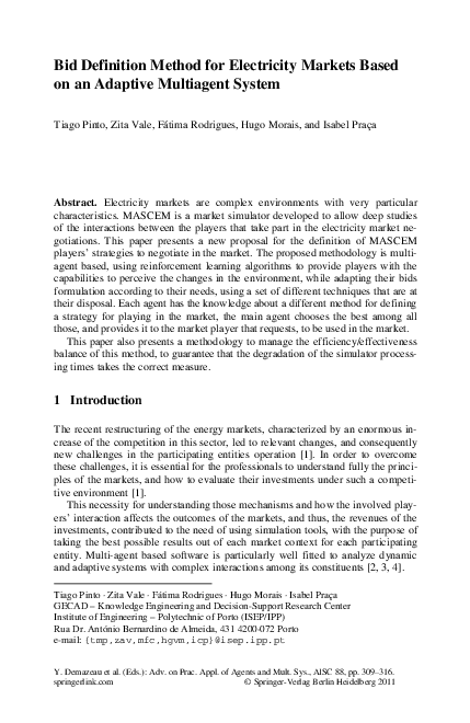 (PDF) Bid Definition Method for Electricity Markets Based on an ...
