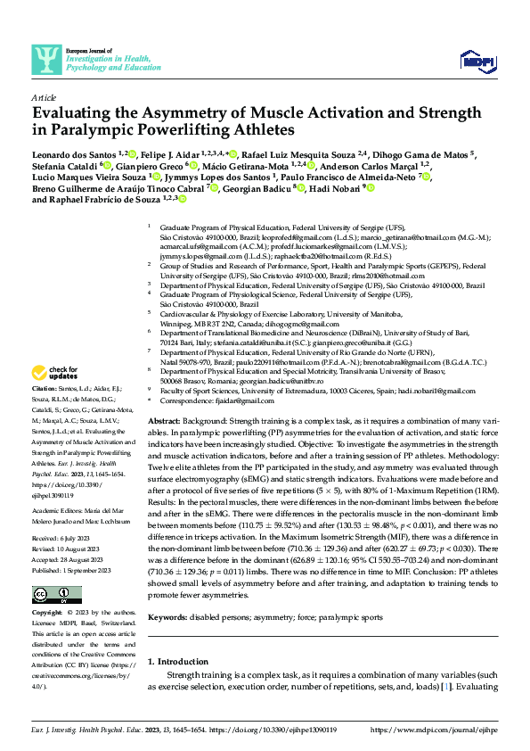 (PDF) Evaluating the Asymmetry of Muscle Activation and Strength in ...