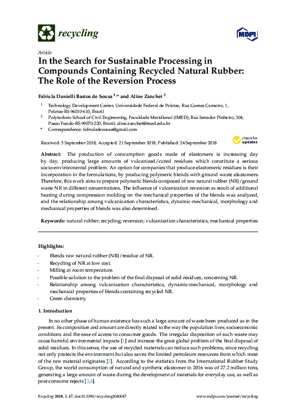(PDF) In the Search for Sustainable Processing in Compounds Containing ...