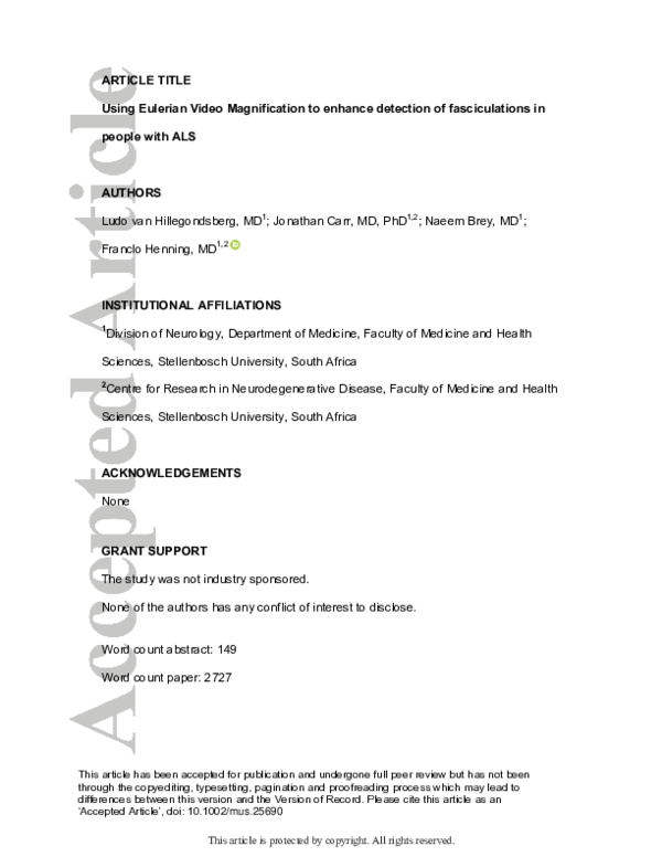 (PDF) Using Eulerian video magnification to enhance detection of ...