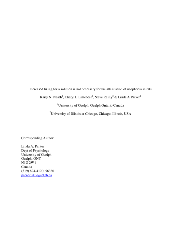 (PDF) Increased liking for a solution is not necessary for the ...