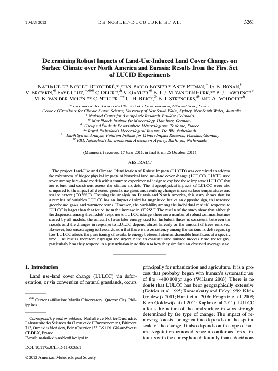 (PDF) Determining Robust Impacts of Land-Use-Induced Land Cover Changes ...