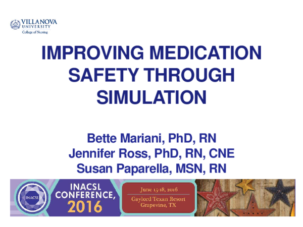 (PDF) Improving Medication Safety Through Simulation (PDF) Improving Medication Safety Through Simulation