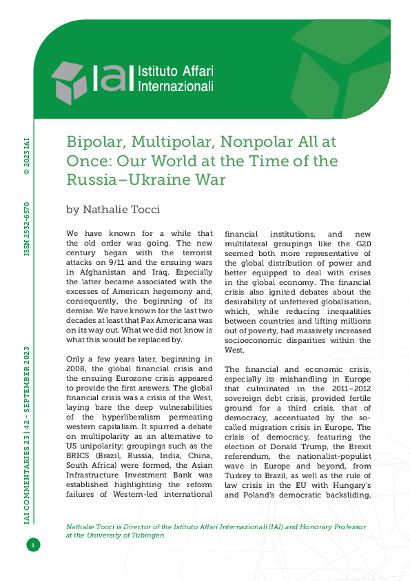 (PDF) Bipolar, Multipolar, Nonpolar All at Once: Our World at the Time ...