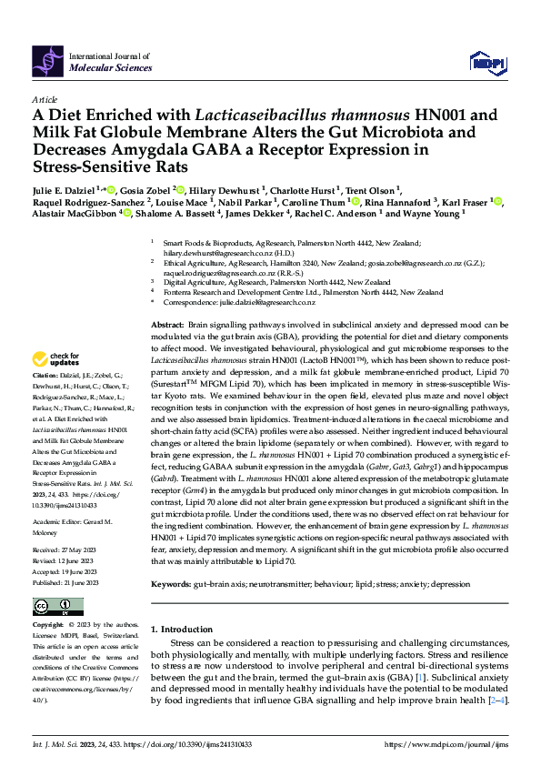 (PDF) A Diet Enriched with Lacticaseibacillus rhamnosus HN001 and Milk ...