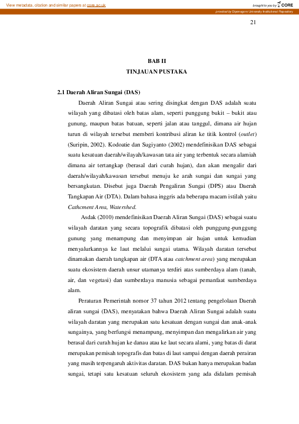 (PDF) Kajian Respon Perubahan Penggunaan Lahan Terhadap Karakteristik ...