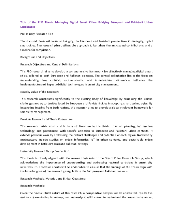 (PDF) Title of the PhD Thesis: Managing Digital Smart Cities: Bridging European and Pakistani ...