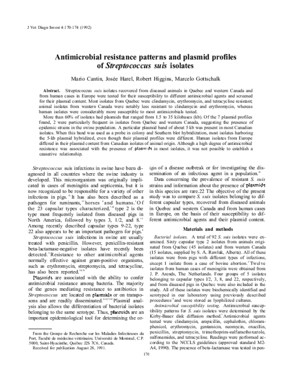 Pdf Antimicrobial Resistance Patterns And Plasmid Profiles Of