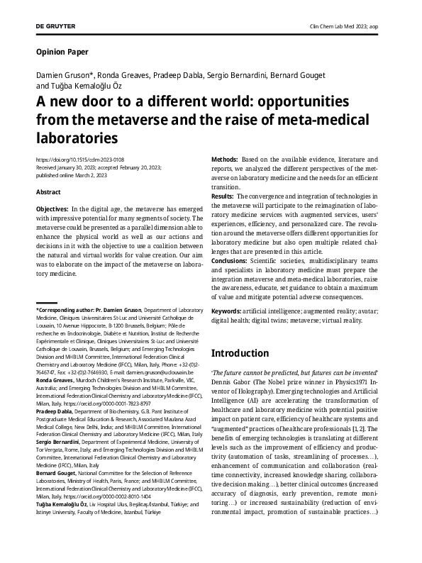 (PDF) A new door to a different world: opportunities from the metaverse ...