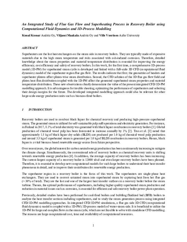 (PDF) Integrated study of flue gas flow and superheating process in a ...