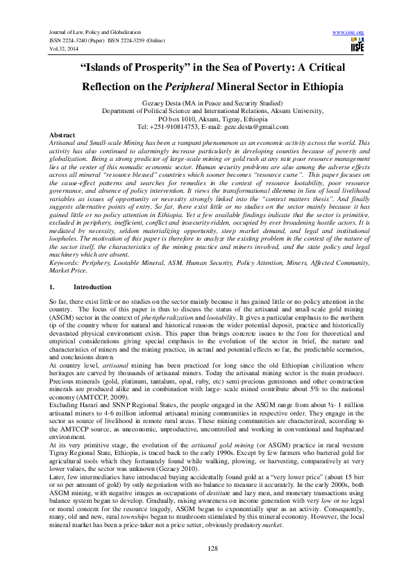 (PDF) “Islands of Prosperity” in the Sea of Poverty: A Critical Reflection on the Peripheral ...