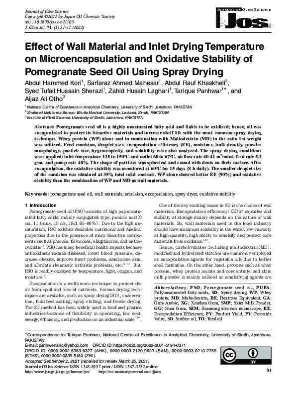 (PDF) Effect of Wall Material and Inlet Drying Temperature on ...