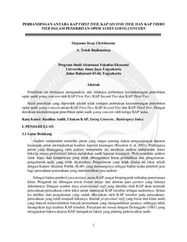 (PDF) Perbandingan Antara Kap First Tier, Kap Second Tier, Dan Kap ...