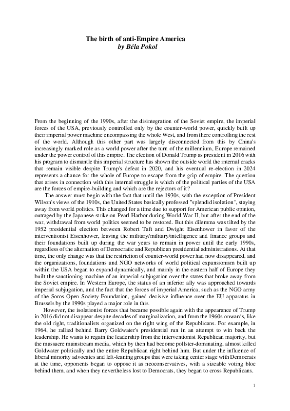 (PDF) The birth of anti-Empire America